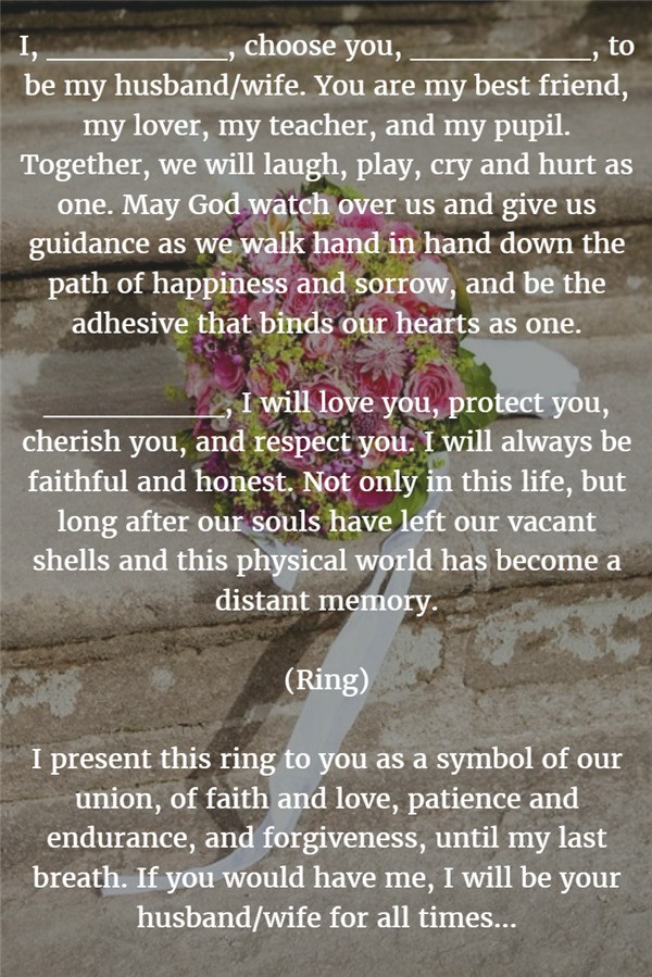 I Choose You Wedding Vows Wedding Vows